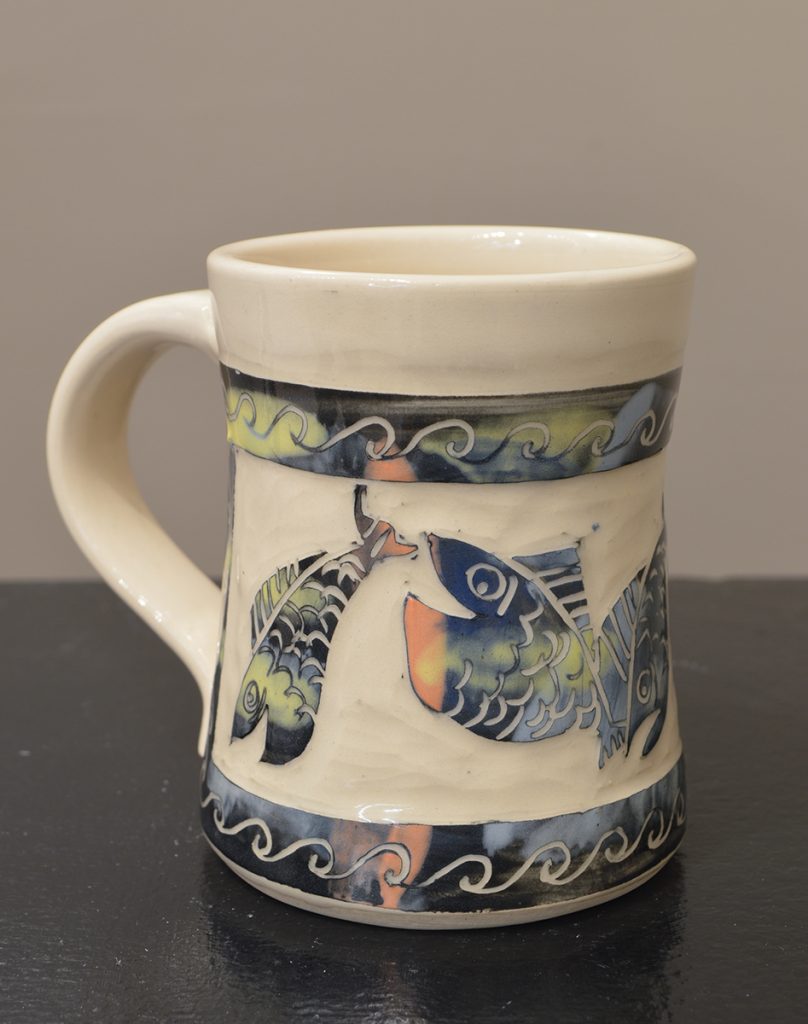 Neal Reed- Swimming Fish Mug | LibertyTown Arts Workshop