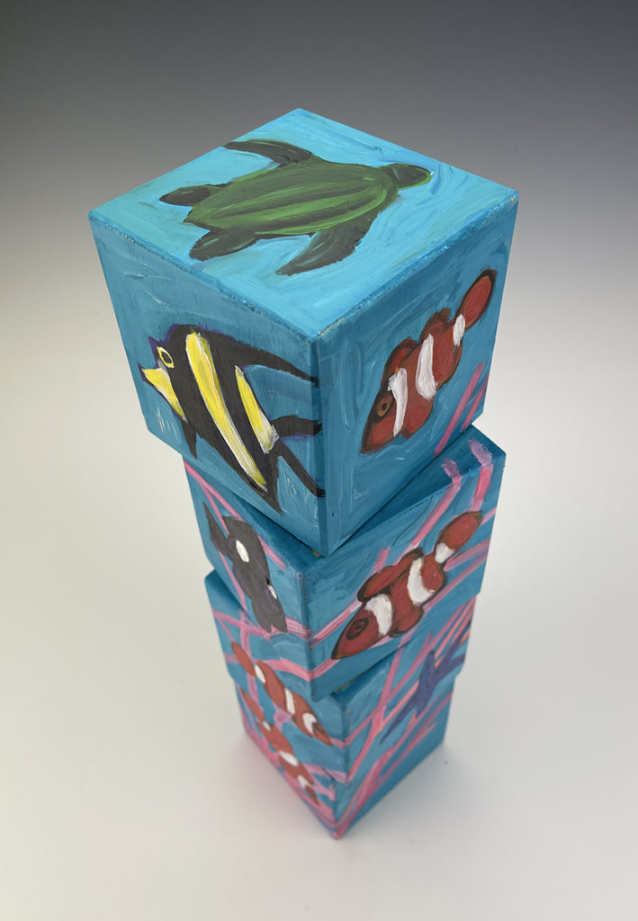 Ed King-Fish Cubes-C | LibertyTown Arts Workshop