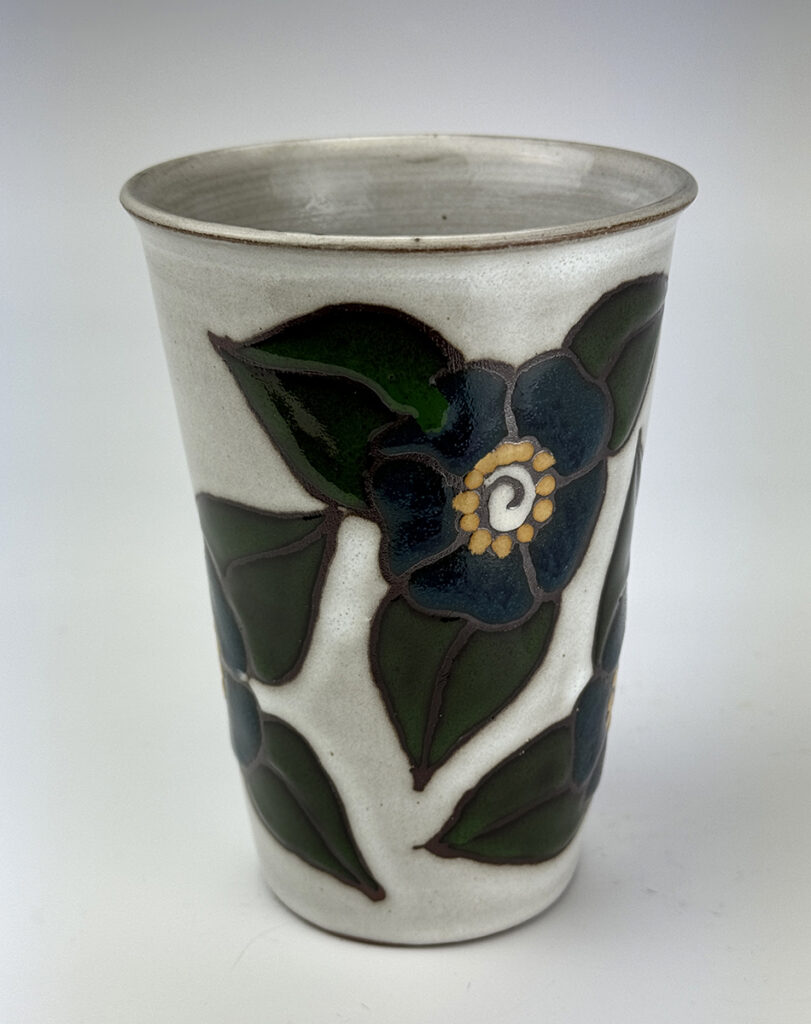 Blue Posey Cup-Ann Pfau | LibertyTown Arts Workshop