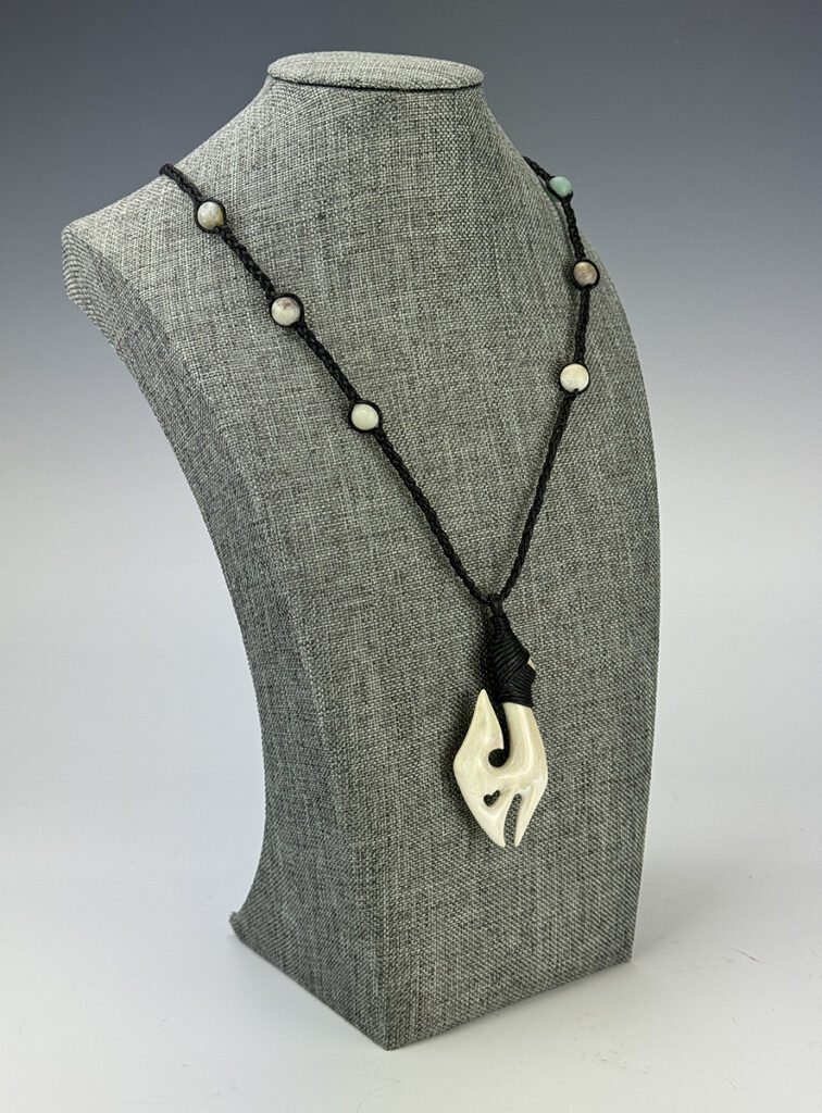 Chamorro Fish Hook Necklace View A-Jade Knudsen | LibertyTown Arts Workshop